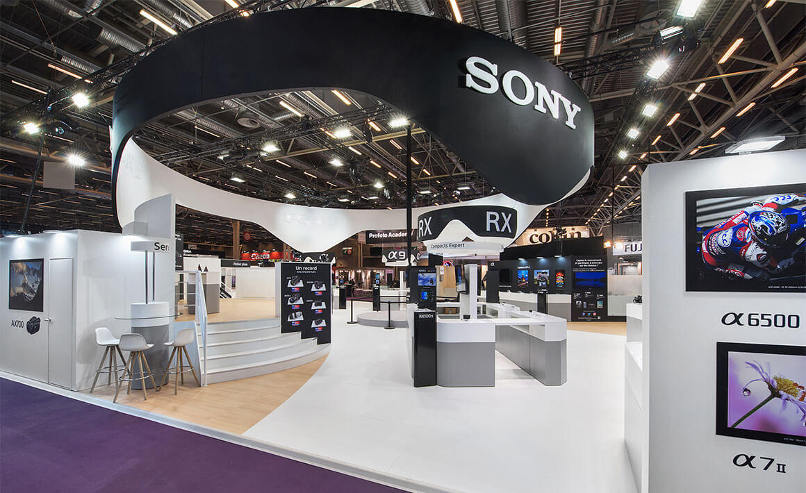 Stand Salon Photo - SONY - Athénée Concept - Stand d'exposition sur mesure